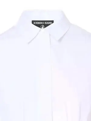 Iceberg Pleated Cropped Shirt