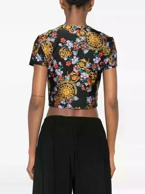 Versace Floral Print Baroque Pattern T-shirt