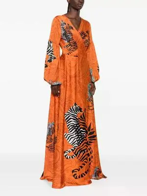 TWINSET Tiger-print Maxi Dress
