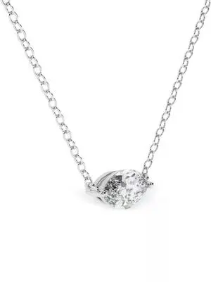 DIAMOND ESSENTIALS 14k White Gold Marquise-cut Diamond Pendant Necklace