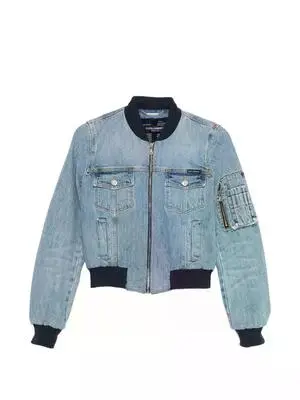 Dolce & Gabbana 2000s Denim Bomber Jacket - Blue