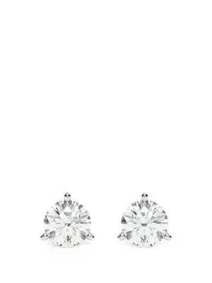 Diamond Essentials Laboratory-grown Diamond Stud Earrings In 14k White Gold - Silver