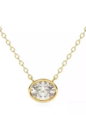 DIAMOND ESSENTIALS Lab-grown Diamond Bezel Necklace - Gold