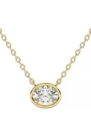 DIAMOND ESSENTIALS Lab-grown Diamond Bezel Necklace - Gold