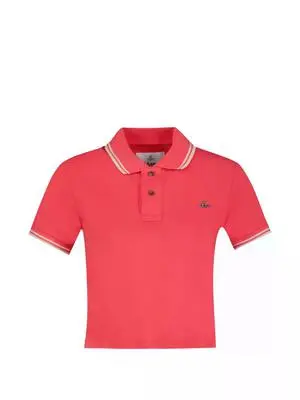 VIVIENNE WESTWOOD Orb Embroidered Polo Shirt - Red