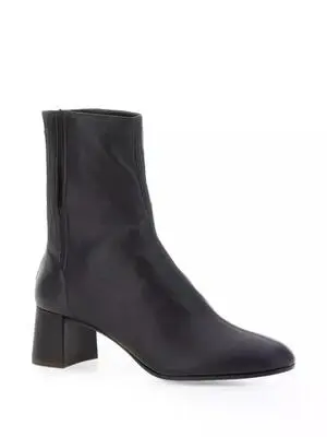 AQUAZZURA Rear-zip Ribbed-panel Ankle Boots