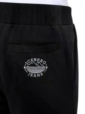 Iceberg Logo-embroidered Drawstring Track Pants - Black