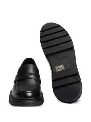 DOUCAL'S Leather Loafers - Black