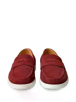 DOUCAL'S Suede Penny-strap Loafers