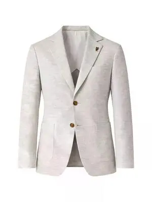 Pal Zileri Single-breasted Notched-lapels Blazer - Grey
