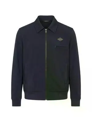 TOMBOLINI Logo-patch Zip-up Shirt Jacket - Blue