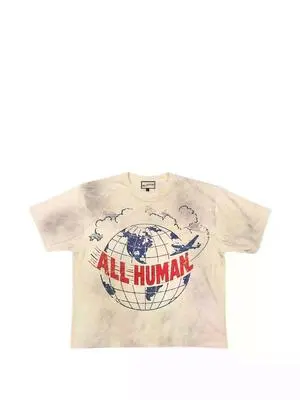 ALL HUMAN Graphic-print Washed T-shirt