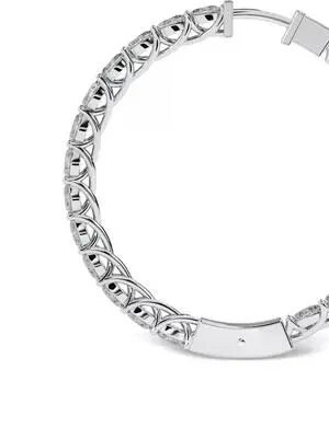 Diamond Essentials 14k White Gold Diamond Hoop Earrings