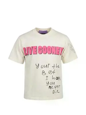 B WOOD Puff-print Graphic T-shirt