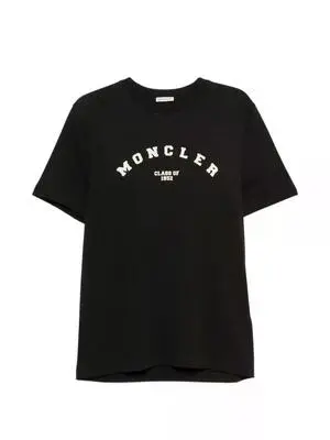 Moncler Logo-print Short-sleeves T-shirt - Black