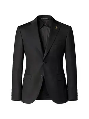 Pal Zileri Logo-plaque Wool Blazer - Black