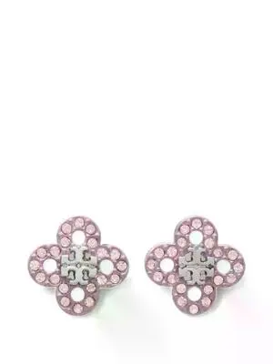 Tory Burch Forget Me Not Clover Stud Earrings - Silver