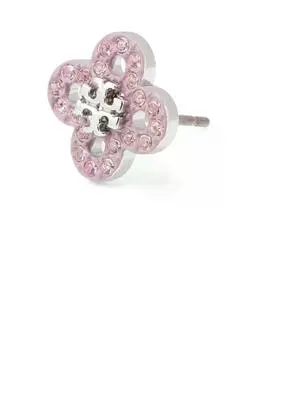 Tory Burch Forget Me Not Clover Stud Earrings - Silver