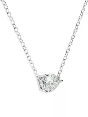 Diamond Essentials Pear-cut Diamond Pendant Necklace In 14kt White Gold
