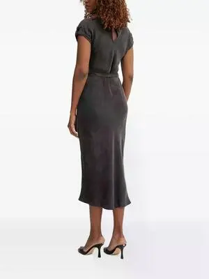 Guess Belted Cap-sleeve Midi Dress