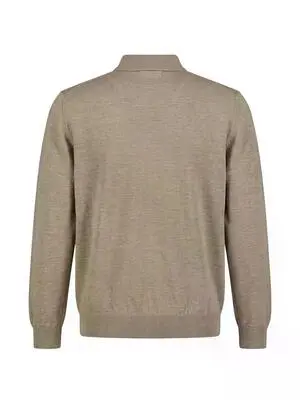 TOMBOLINI Polo-collar Wool Polo Shirt - Neutrals