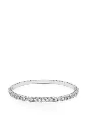 DIAMOND ESSENTIALS Lab-grown Diamond Flexible Bangle - Silver