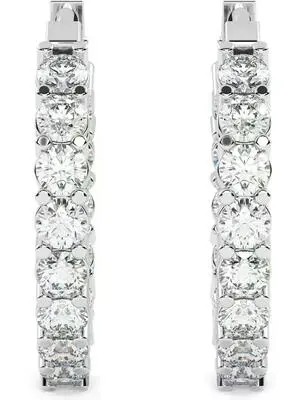 DIAMOND ESSENTIALS Lab-grown Diamond Hoop Earrings