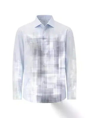Pal Zileri Check-pattern Long-sleeve Shirt - Blue