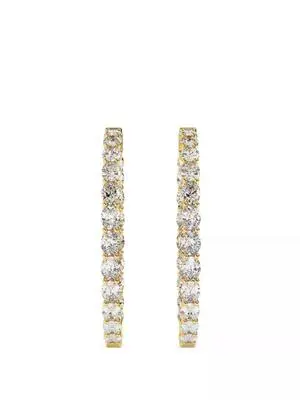 Diamond Essentials Diamond Hoop Earrings In 14k Gold - Yellow