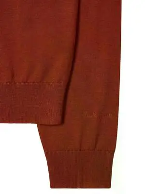 Paul Smith Rust Washable Merino-wool Crew Neck Sweater - Brown