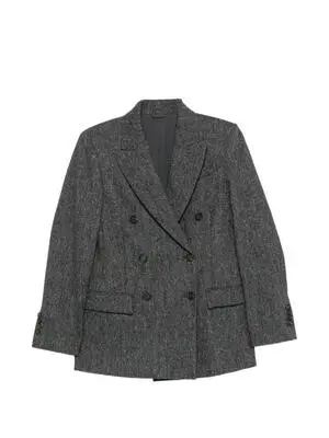 Brunello Cucinelli Double-breasted Blazer - Grey