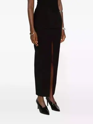 Rick Owens Midi Skirt With Slit Detail