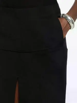 Rick Owens Midi Skirt With Slit Detail