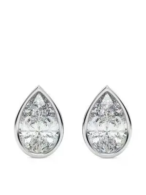 DIAMOND ESSENTIALS White Gold Diamond Earrings - Silver