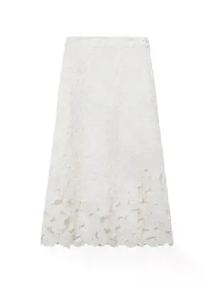 Isabel Marant Étoile Ryesha Embroidered Ramie Skirt - Neutrals