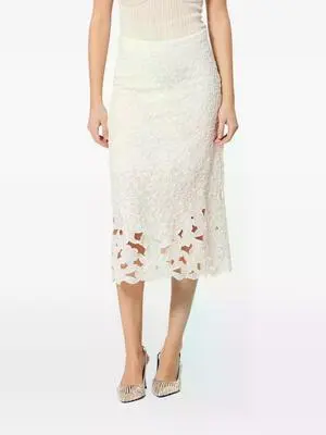 Isabel Marant Étoile Ryesha Embroidered Ramie Skirt - Neutrals