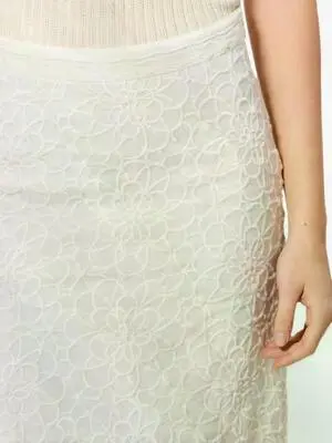 Isabel Marant Étoile Ryesha Embroidered Ramie Skirt - Neutrals