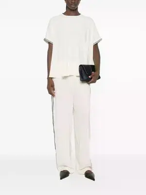 Fabiana Filippi Side-stripe Track Pants - Neutrals