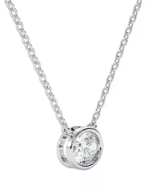 Diamond Essentials 1.5 Carat Oval-cut Diamond Pendant Necklace In 14k White Gold - Silver