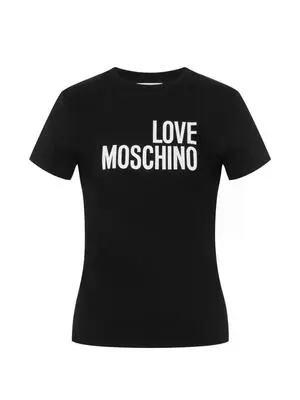 Moschino Printed Cotton Jersey T-shirt - Black