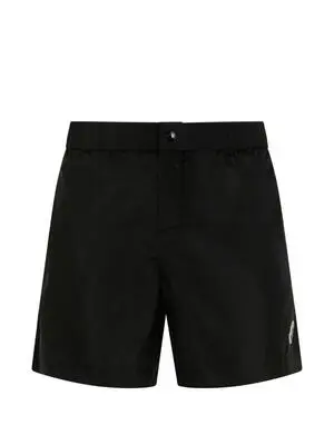 Moncler Logo-patch Side-stripe Swim Shorts - Black