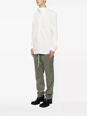 Rick Owens Island Asymmetric-neck Long-sleeved Shirt