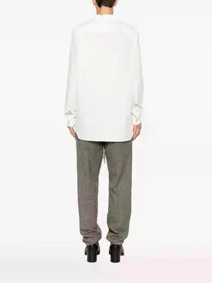 Rick Owens Island Asymmetric-neck Long-sleeved Shirt