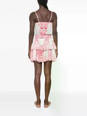 Camilla Floral-print Tiered Mini Dress