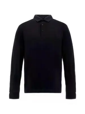 Herno Long-sleeve Wool Polo Shirt - Blue