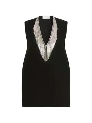 Sportmax Rhinestone-detail Sleeveless Top - Black
