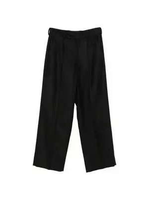 MAISON MARGIELA Pleated Wide-leg Trousers - Black