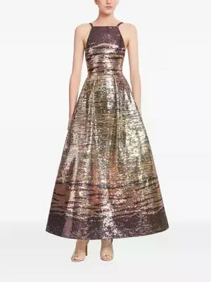 Elie Saab Sequin-embroidered Sleeveless Maxi Dress