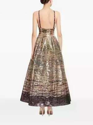 Elie Saab Sequin-embroidered Sleeveless Maxi Dress