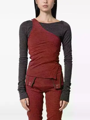 MULLER OF YOSHIOKUBO Asymmetrical Layered Top - Grey